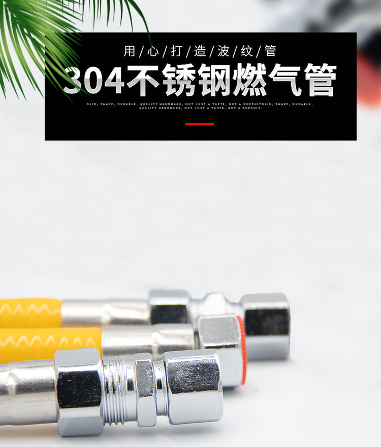 冰禹 燃气管 BJjj-211 4m 304不锈钢 螺口＋螺口 1根