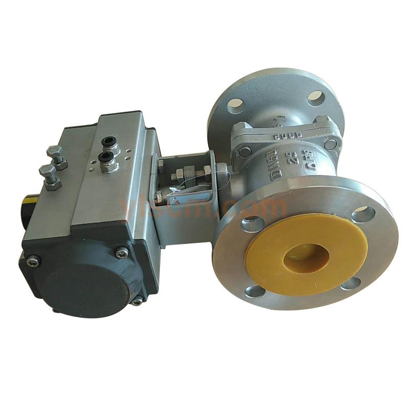 远大 尧字不锈钢法兰气动球阀 Q641F-16P DN80