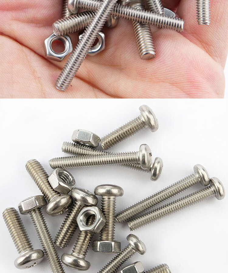 冰禹BJjj-41 304不锈钢十字盘头螺丝螺栓 GB818 M2*14 500个 1包