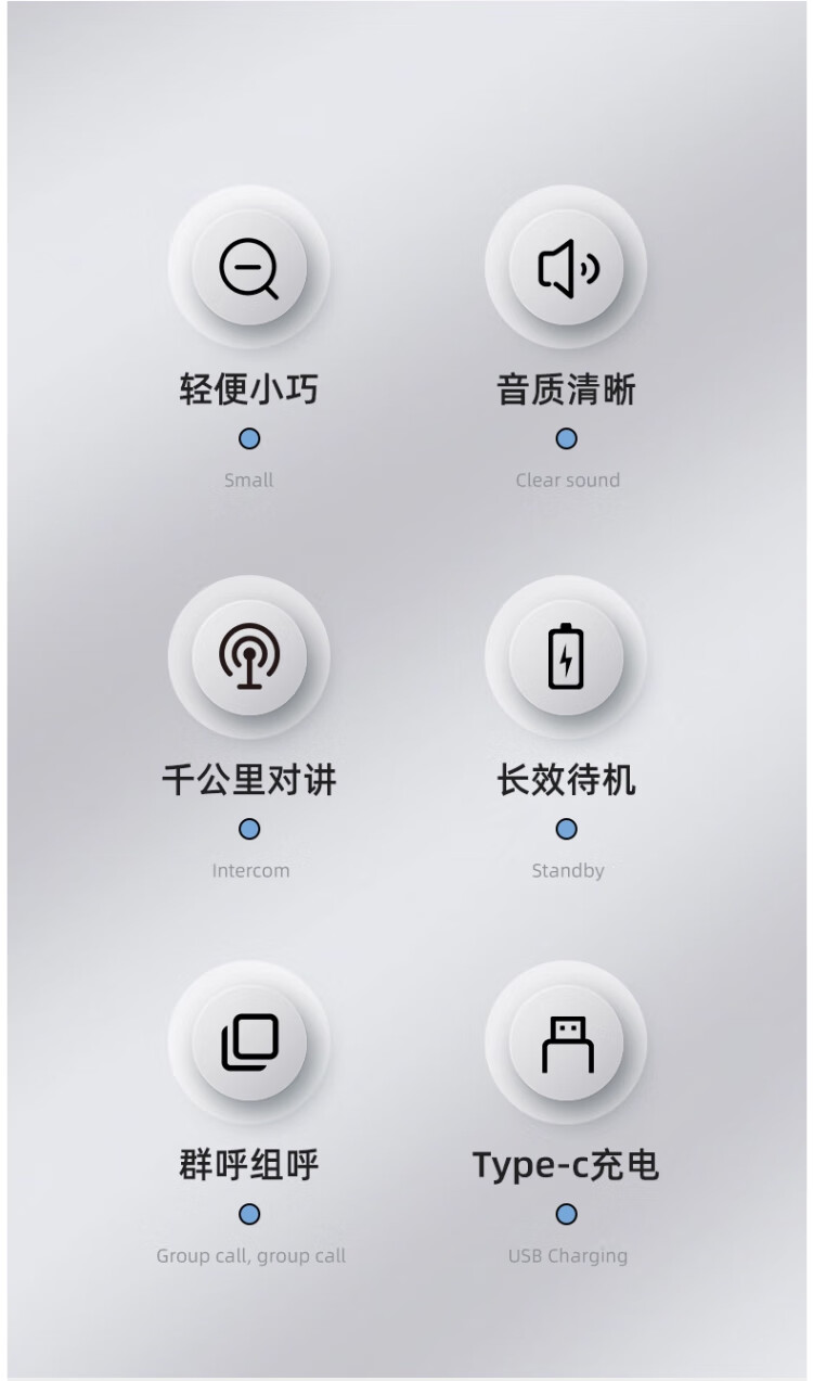 联想 公网对讲机 CL128 type-c充电 100×50×40mm 2550mAh 1台